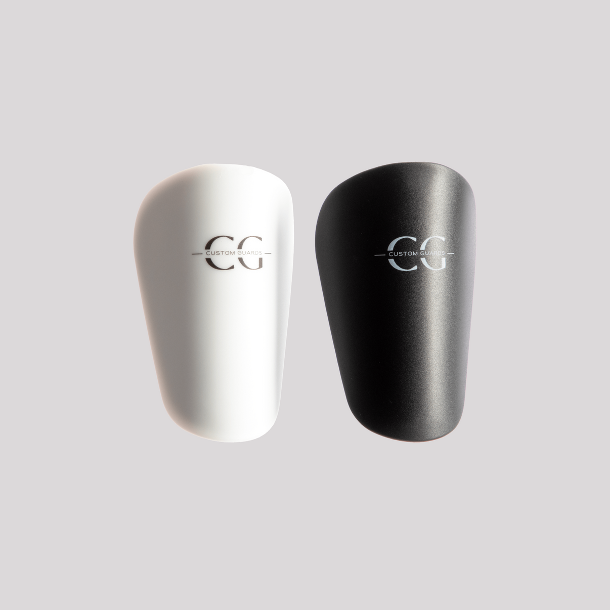 Mini Shin Pads by Custom Guards - Tiny Shin Guards - Black & White