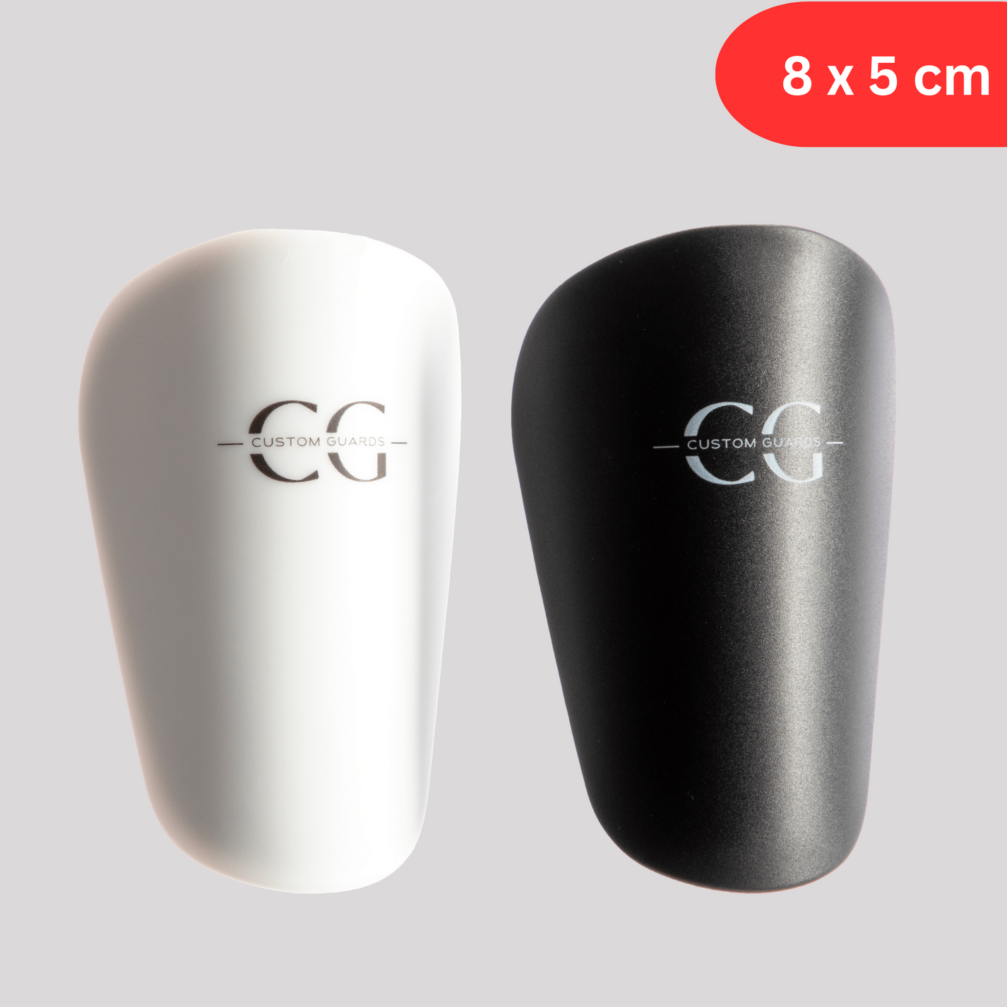 Mini Shin Pads by Custom Guards - Tiny Shin Guards - Black & White